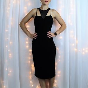 Express Dresses | Grey And Black Ruffled Dress Size 8 | Poshmark